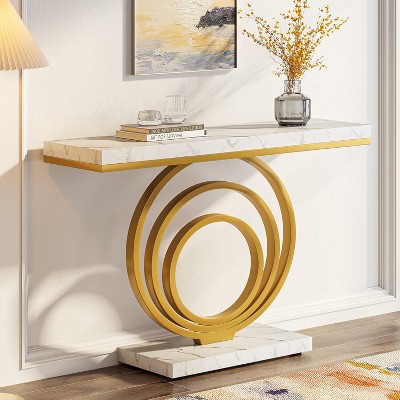 Tribesigns Modern Console Table With Led Lights, 41.33" Entryway Table ...