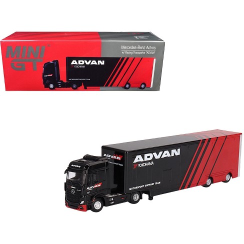 Mercedes-benz Actros With Racing Transporter Red And Black "advan" 1/64 ...