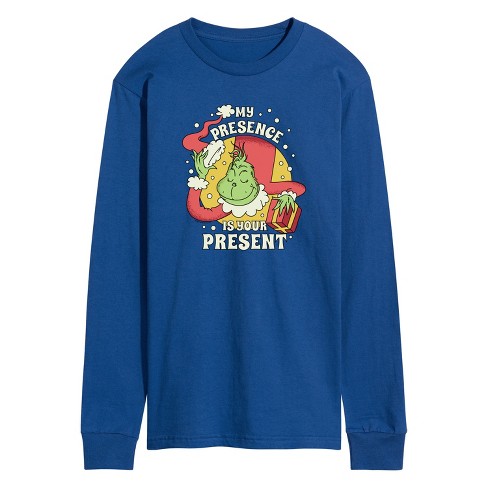 Men's Dr. Seuss The Grinch Christmas Presence Is Your Present Long ...
