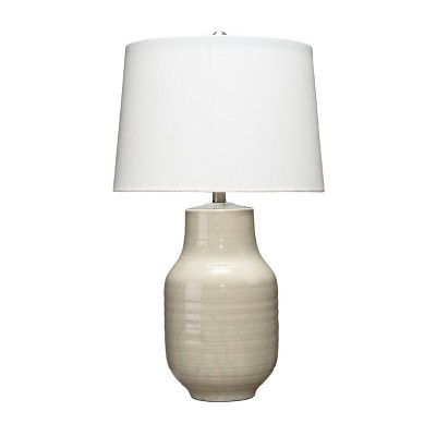 Plum Jar Ceramic Table Lamp With Drum Shade Gray - Splendor Home : Target