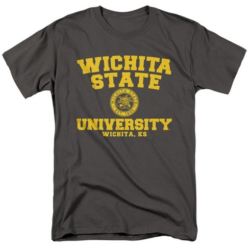 Wichita State University Official Circle Logo Adult T-shirt, Charcoal ...