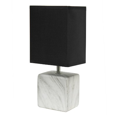 Petite Faux Stone Table Lamp With Fabric Shade - Simple Designs : Target