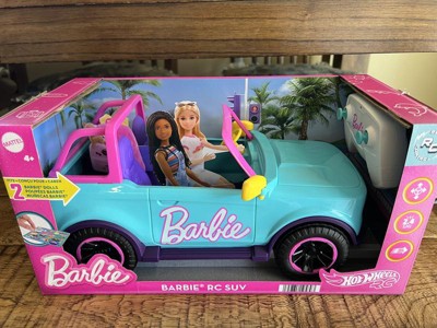 Barbie Hot Wheels Rc Suv & Stickers, Battery-powered Toy Truck, Fits 2 ...
