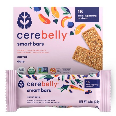 Cerebelly Organic Carrot Date Smart Snack Bars - 4.2oz/5pk : Target