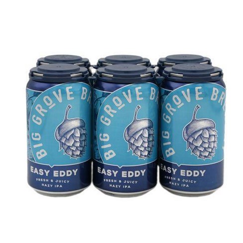 Big Grove Brewery Easy Eddy Hazy Ipa Beer - 6pk/12 Fl Oz Cans : Target