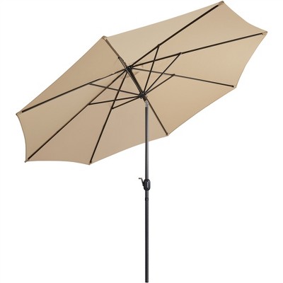Yaheetech 11ft Patio Umbrella Market Umbrella For Garden Backyard, Tan ...