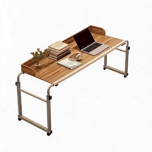 Adjustable Mobile Overbed Table for Queen & King Size Beds - Heavy Duty ...