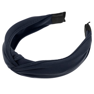 Unique Bargains Women's Knot Headband Hairband 1.2" Wide Navy Blue : Target