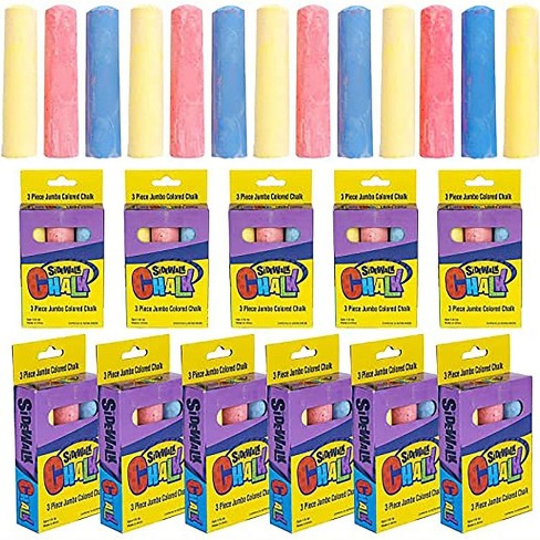 4e's Novelty Bulk Sidewalk Chalk Party Favors For Kids – 12 Individual ...