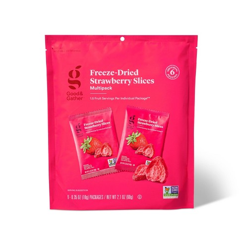 Freeze Dried Strawberry Slices Multipack - 6ct/2.1oz - Good & Gather ...