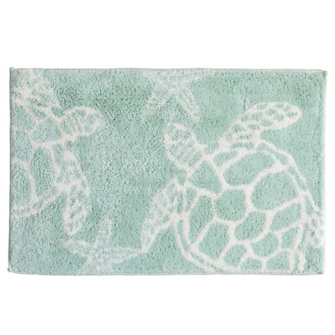 20" X 30" Coastal Printed Bath Rug Sea Turtles : Target