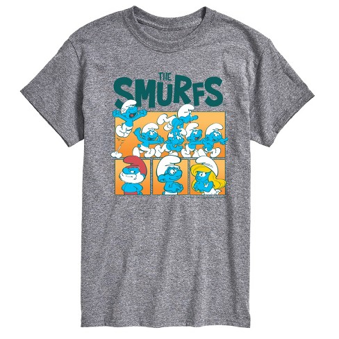Men's - Smurfs - Character Grid Short Sleeve Graphic T-shirt : Target