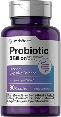 Horbaach Probiotic For Women & Men | 3 Billion Cfu | 90 Capsules : Target