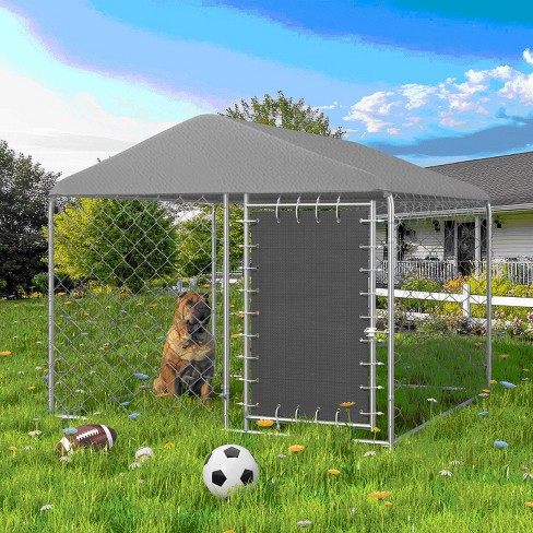 Erommy 6'x6' Outdoor Dog Kennel With Secure Lock, Outside Dog Kennels ...