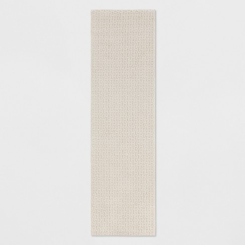 2 x7 Washable Solid Machine Tufted Runner Rug Tan Threshold Skid resistant Indoor Carpet Runner Low Pile Target