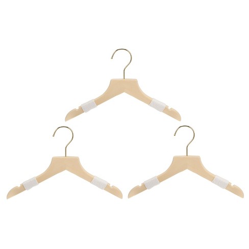 Unique Bargains Wooden Suit Hangers Flat Head Rope Hangers With Swivel ...