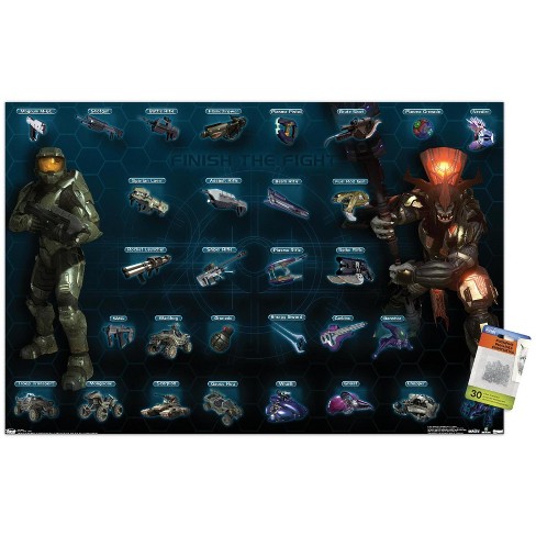 Trends International Halo 3 - Chart - Whole Unframed Wall Poster Prints ...