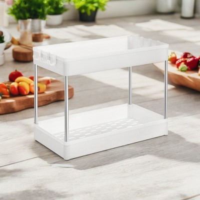 Songmics Kitchen Cabinet Shelf 2 Set Cabinet Counter Organizers Natural ...