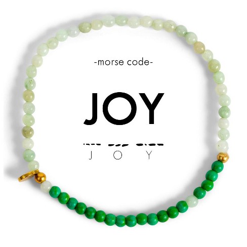 Morse Code Beaded Bracelet 3mm: Joy - Ethicgoods : Target