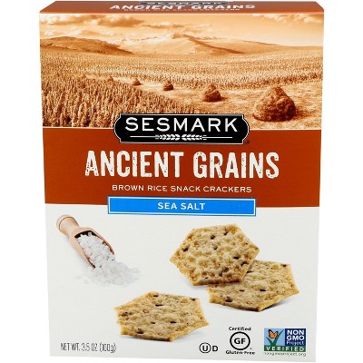 Sesmark Savory Rice Thins Original Snack Crackers - Case Of 12/3.2 Oz ...