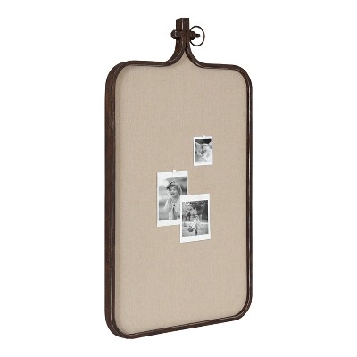 Kate And Laurel Yitro Metal Framed Fabric Pinboard, 20x35, Bronze : Target