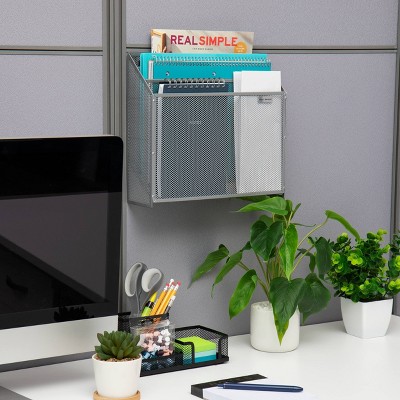 Mind Reader Network Collection Metal Mesh 3 Compartment Vertical File ...