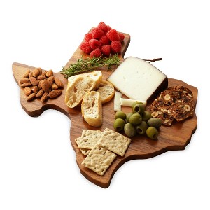 Twine Living Texas-shaped Acacia Wood Cheese Board - Durable Cheese ...