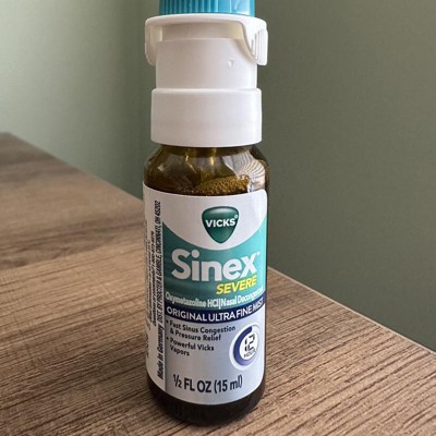 Vicks Sinex Severe Original Nasal Spray Ultra Fine Mist 0.5 Fl Oz : Target