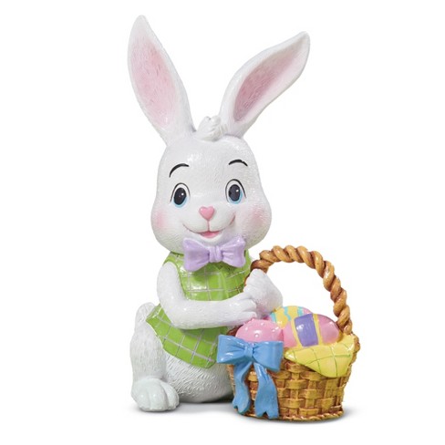 Collections Etc Adorable Hand-painted Easter Bunny Sitters 5.5 X 3.25 X ...