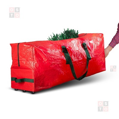 Treekeeper Large Girth Upright Tree Storage Bag With Rolling Tree Stand ...