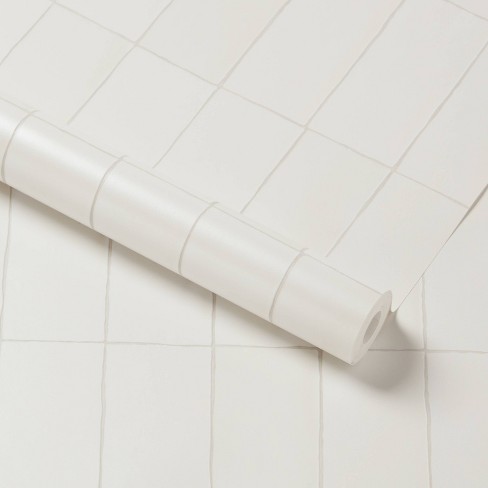 Artisan Tile Wallpaper White - Threshold™: Self-adhesive Vinyl ...