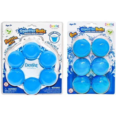 Splatterballz Reusable Water Balloon Balls Kit With Bucket And ...