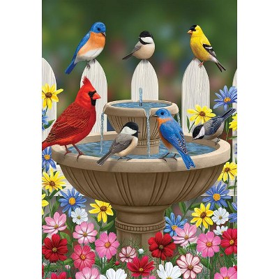 Briarwood Lane Birdbath Gathering Spring House Flag Floral Birds : Target