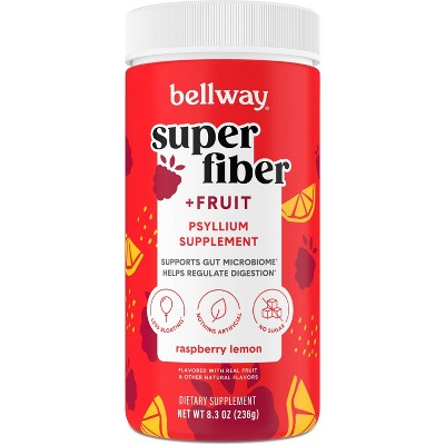 Bellway Super Fiber + Fruit, Psyllium Husk Fiber Supplement Powder ...