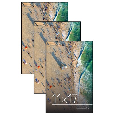 Americanflat Front Loading 11x17 Picture Frames In Black - Set Of 3 ...