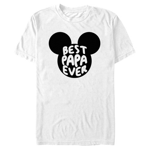 Men's Mickey & Friends Best Papa Ever Mouse Ears T-shirt : Target