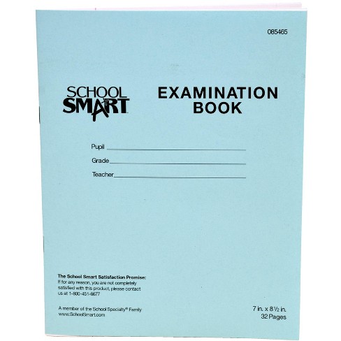 School Smart Examination Blue Books, 7 X 8-1/2 Inches, 32 Pages, Pk Of ...