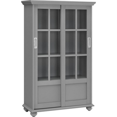 Ameriwood Home Aaron Lane Bookcase with Sliding Glass Doors Deals and ...