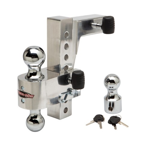 Aluma-tow Ultra Rust Free Adjustable Aluminum Ball Mount Trailer Hitch ...
