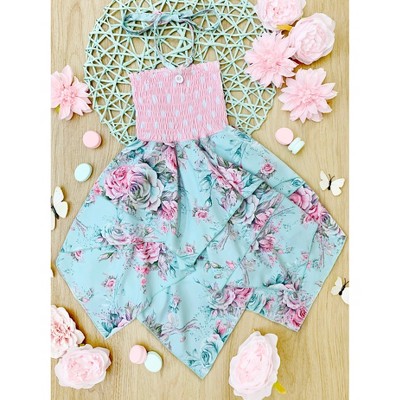 Girls Fancy Roses Smocked Handkerchief Dress - Mia Belle Girls : Target