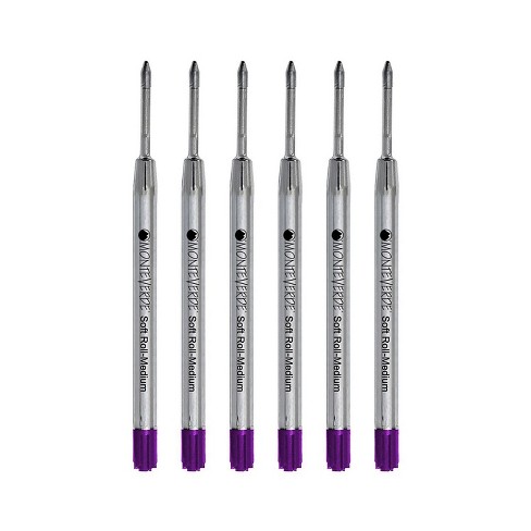 Monteverde Ballpoint Pen Refill Medium Point Purple Ink 6 Pack (p133pl ...