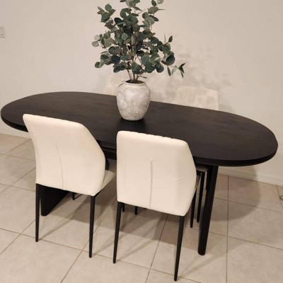 Catlett Oval Modern Wood Dining Table Black - Threshold™ : Target
