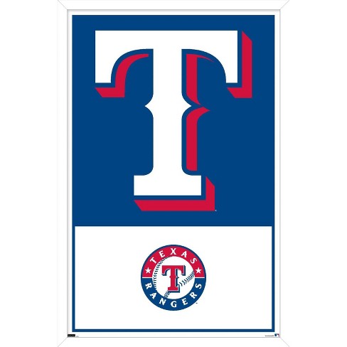 Trends International Mlb Texas Rangers - Logo 22 Framed Wall Poster ...
