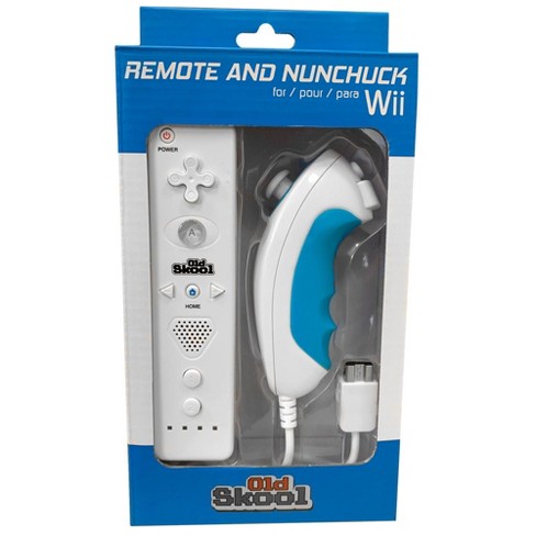 Old Skool Wii Remote And Nunchuck Combo For Nintendo Wii (white) : Target