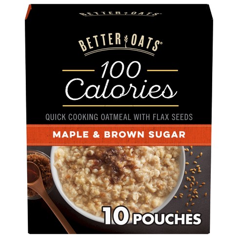 Better Oats 100 Calories Maple & Brown Sugar Whole Grain Instant ...