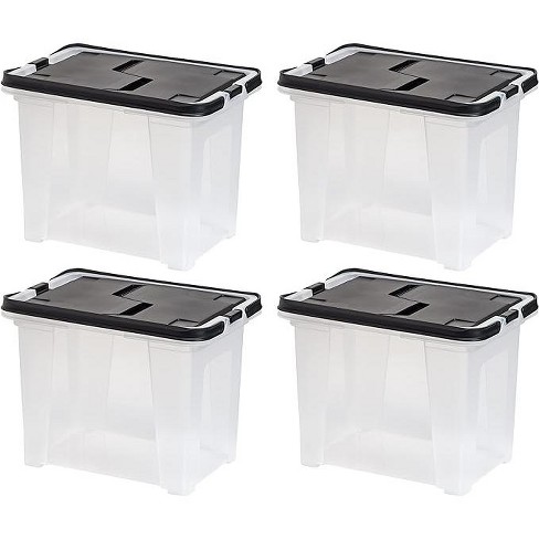 Iris Usa File Box File Organizer Plastic File Box W/ Winglid For Letter ...
