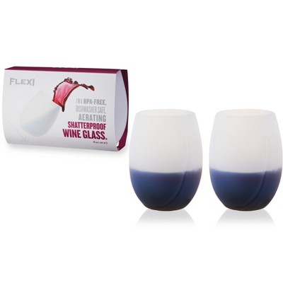 True Flexi Clear Aerating Silicone Tumblers, Stemless Flexible Silicone ...