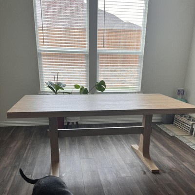 Pedestal Wood Dining Table - Natural - Hearth & Hand™ With Magnolia ...