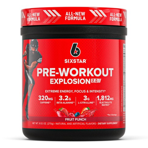 Six Star Pre-workout Explosion 2.0 Sports Nutrition Supplement Powder ...