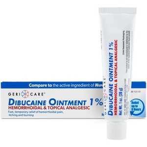 GeriCare Dibucaine Hemorrhoid Ointment 1 Percent for Temporary Relief ...